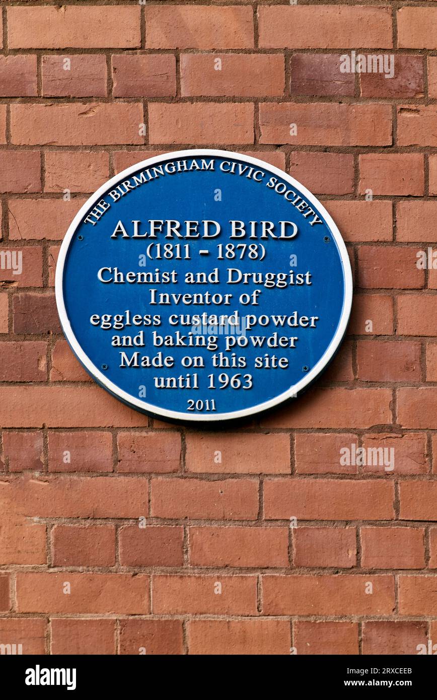Blue Plaque commemorating Alfred Bird at the Custard Factory, Deritend ...
