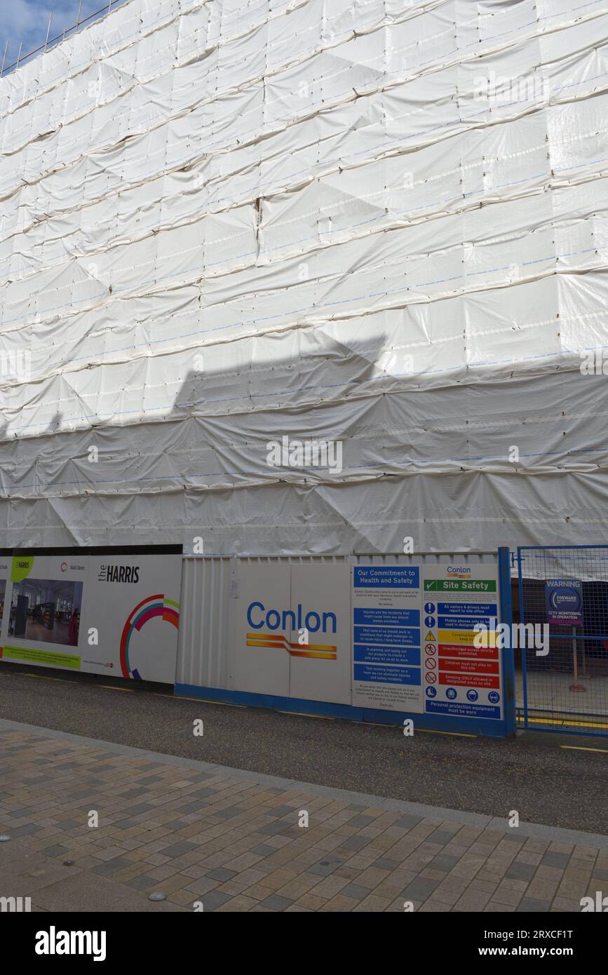 Building and restoration work on the Harris Library and Museum, Preston ...