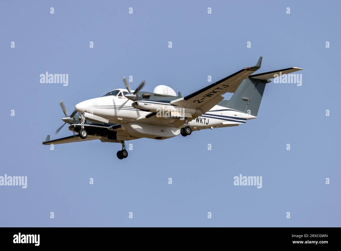 Dea Aviation Limited B300 Super King Air (REG: 2-WKTJ) on finals runway ...