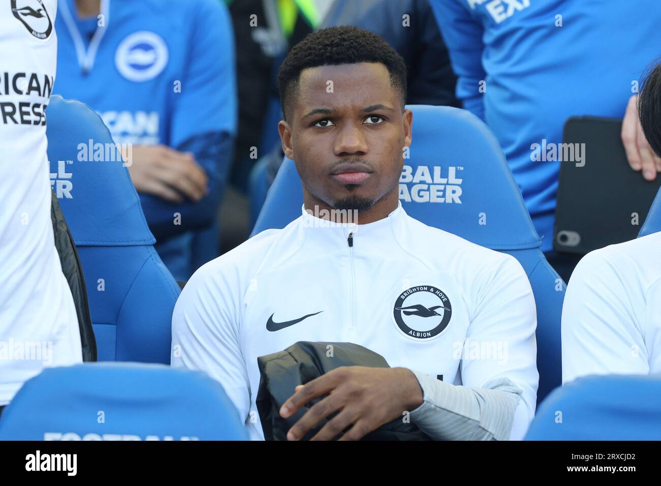 Ansu Fati on the substitute's bench for Brighton & Hove Albion at the ...