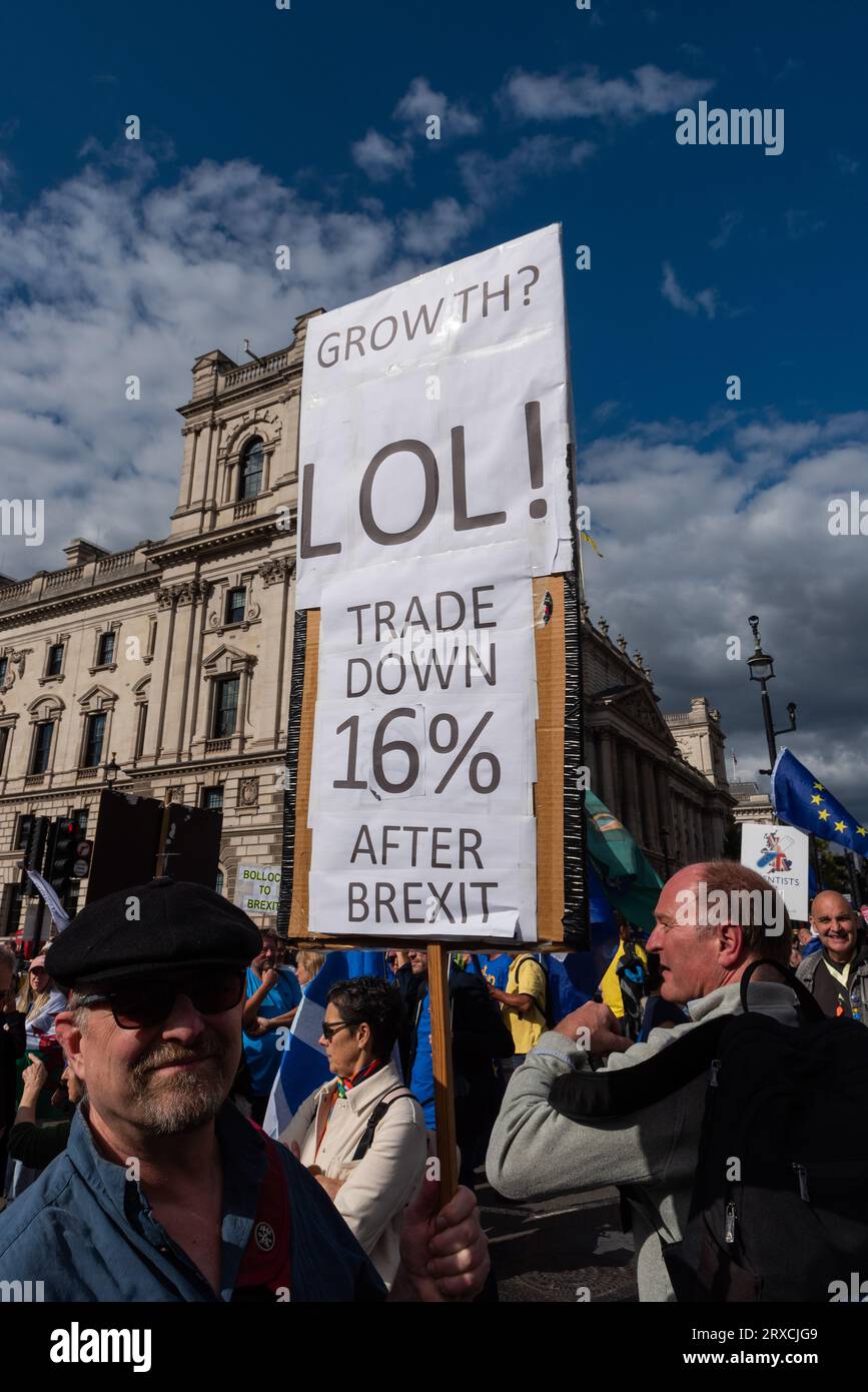 National Rejoin March II in London, UK. Protest rally campaigning for ...