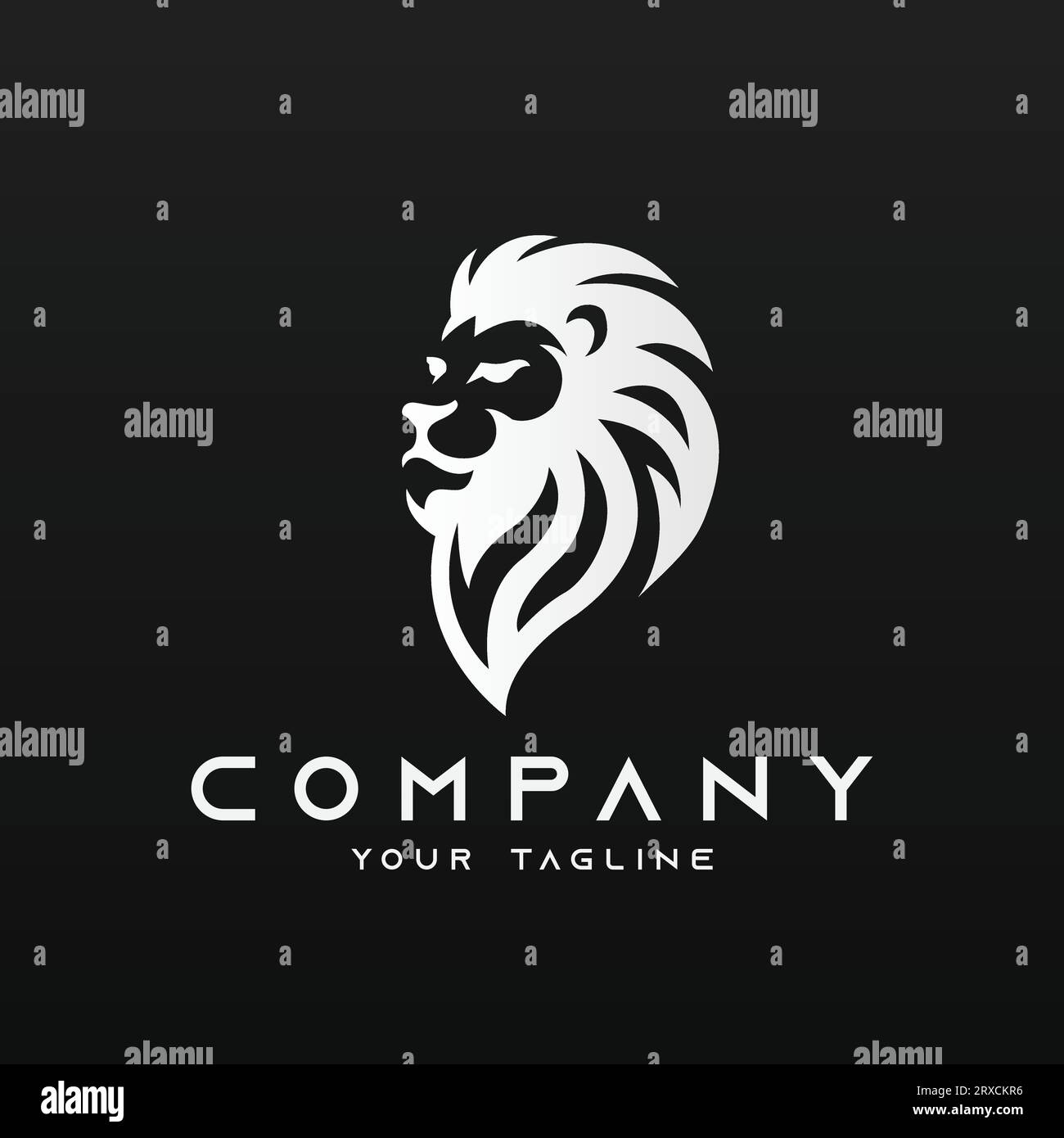 Lion logo vector Black and White Stock Photos & Images - Alamy