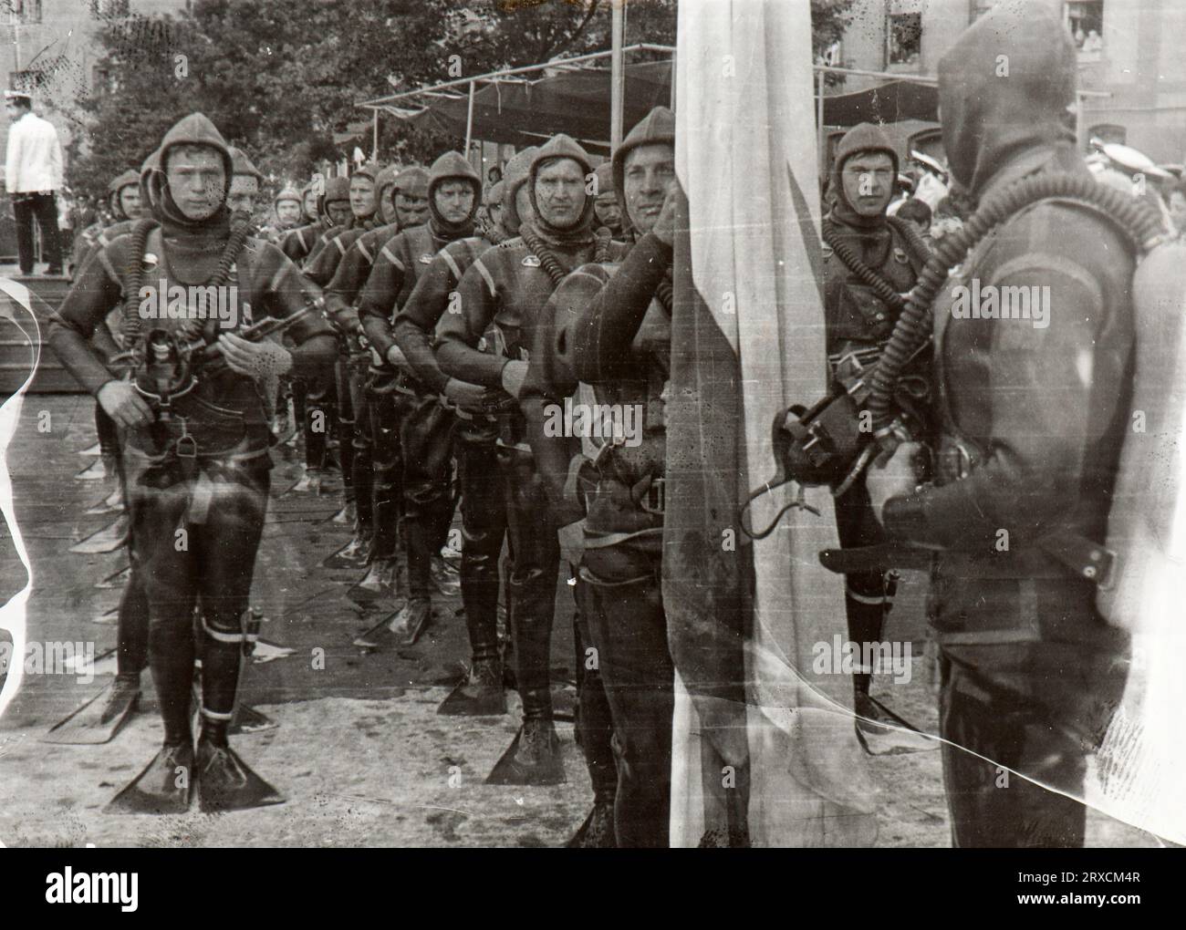 A group of former Soviet Union amphibian elite forces during training ...