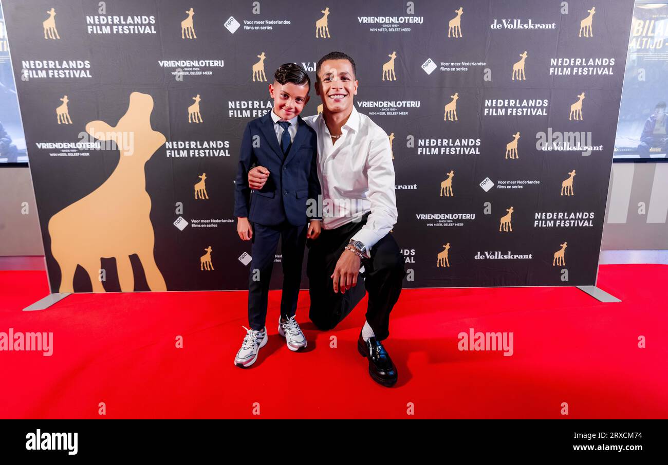 UTRECHT - Actor and rapper Bilal Wahib (R) together with the young ...