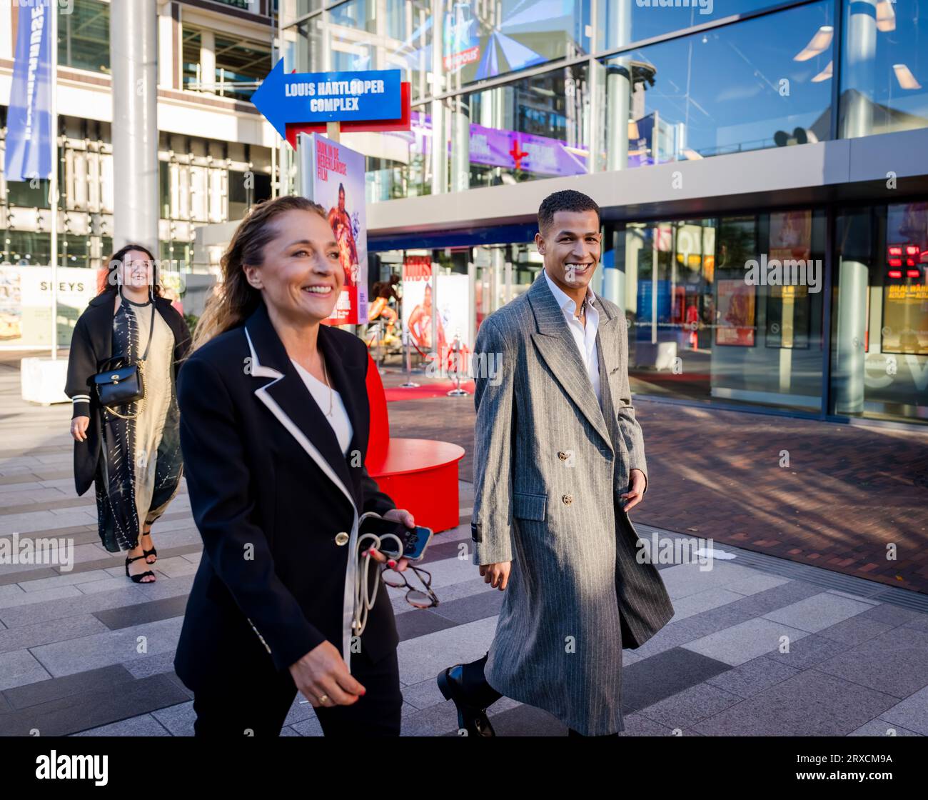 UTRECHT - Actor and rapper Bilal Wahib (R) arrives together with ...