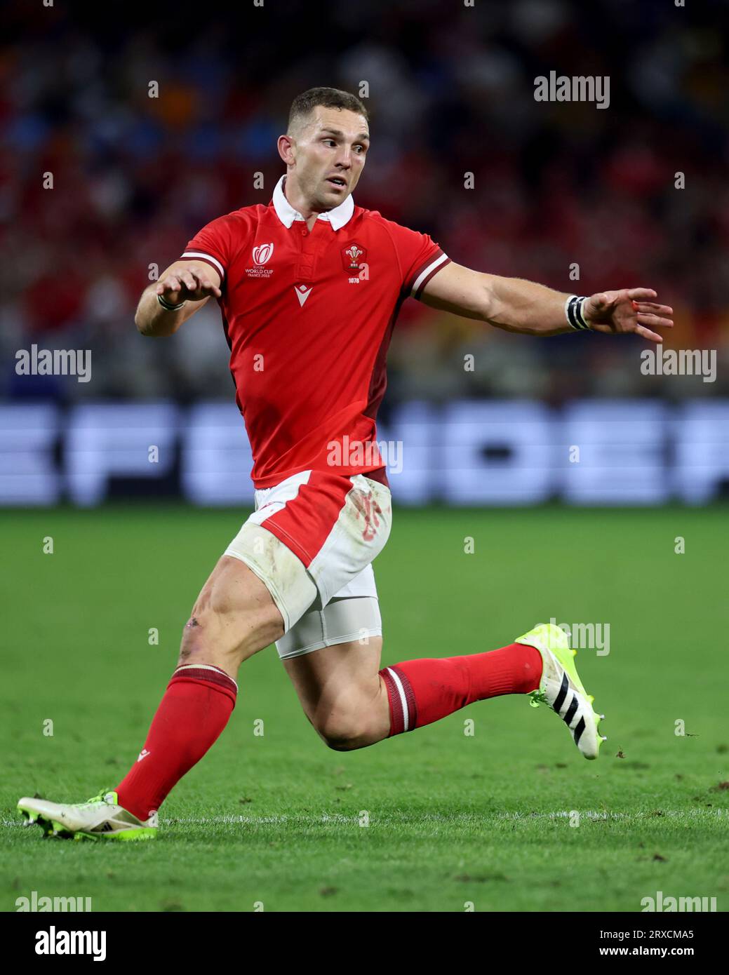 Wales' George North in action during the Rugby World Cup 2023, Pool C ...