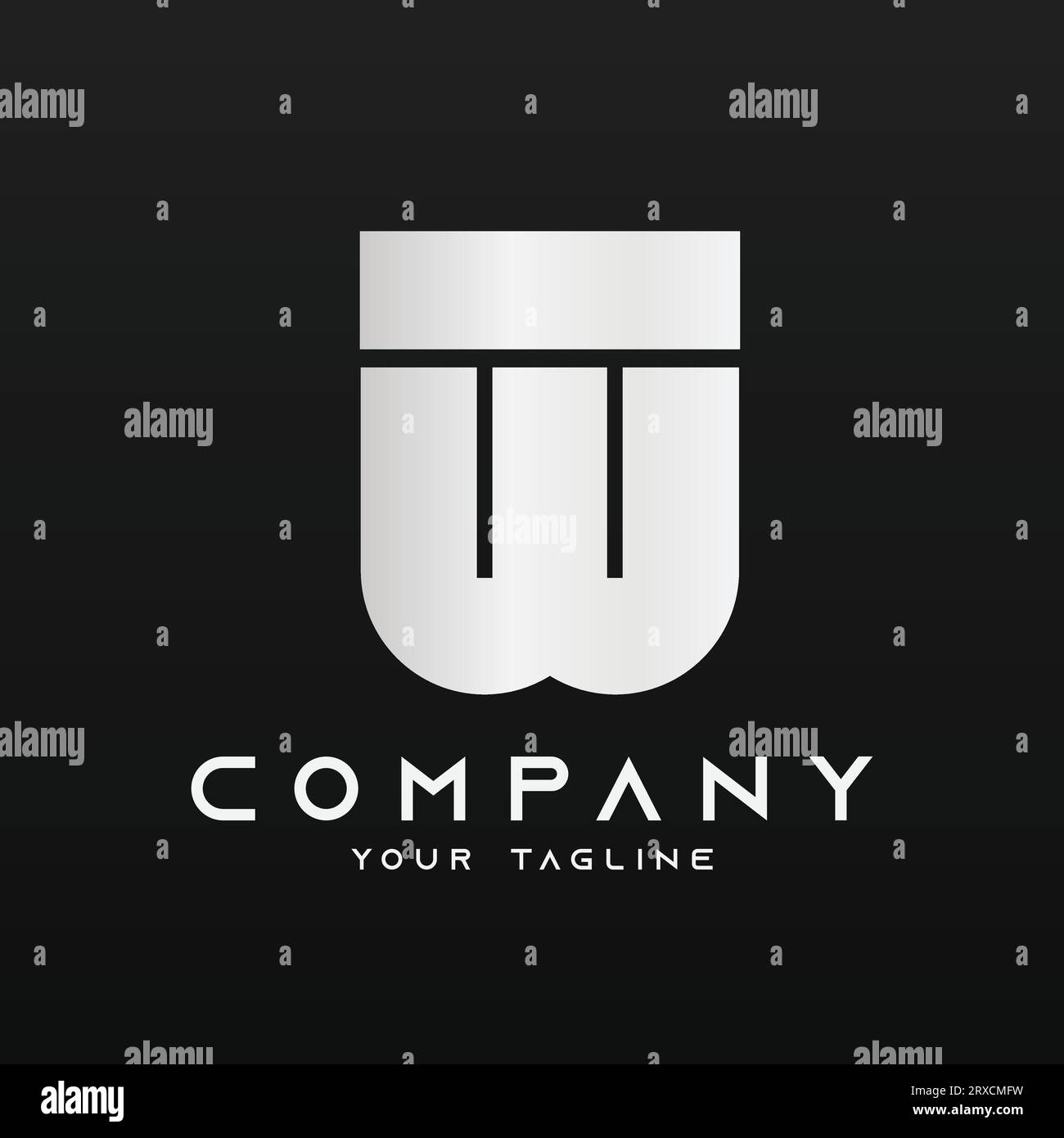 Logo vector template of letter TW OR WT Stock Vector Image & Art - Alamy