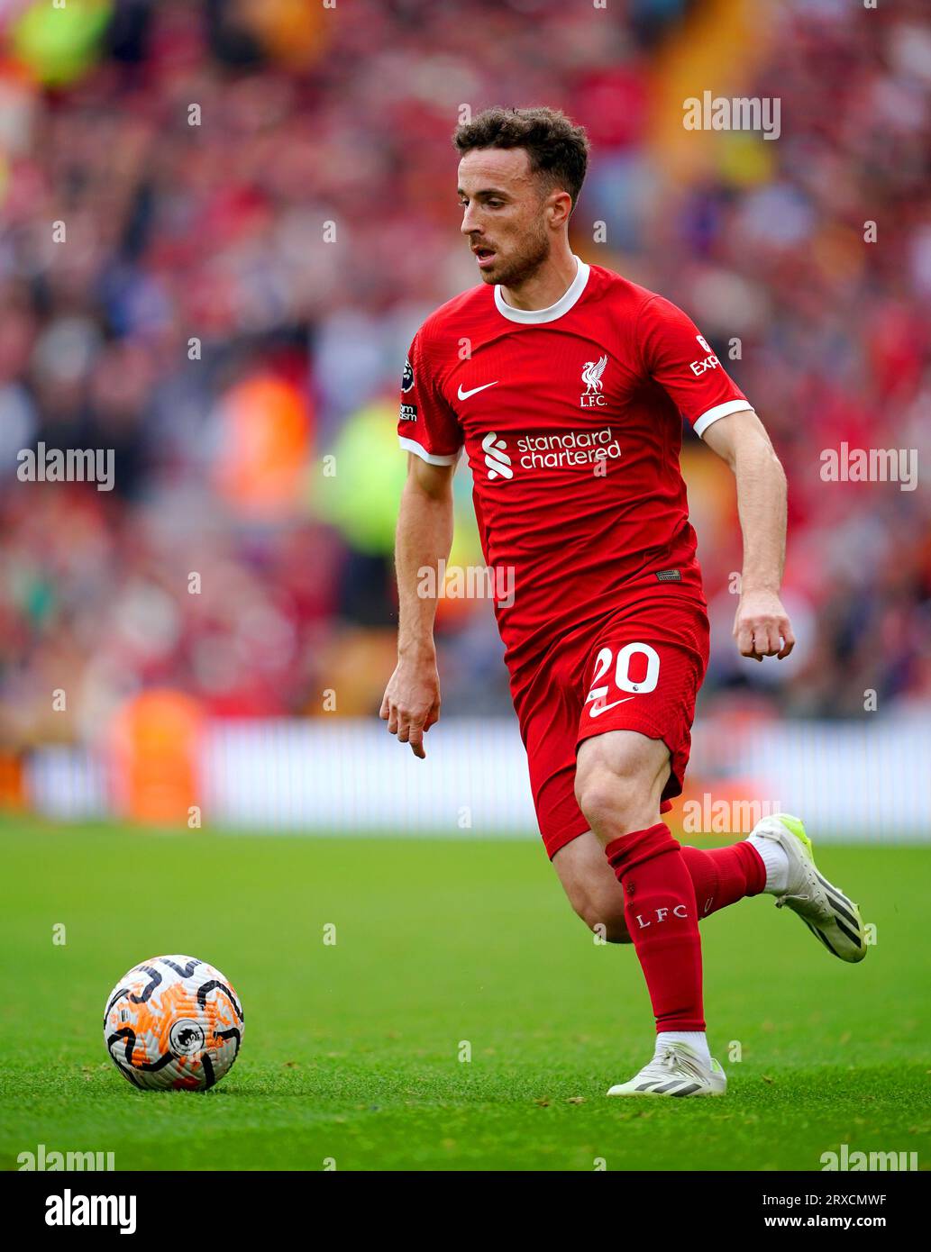 Liverpool's Diogo Jota during the Premier League match at Anfield ...