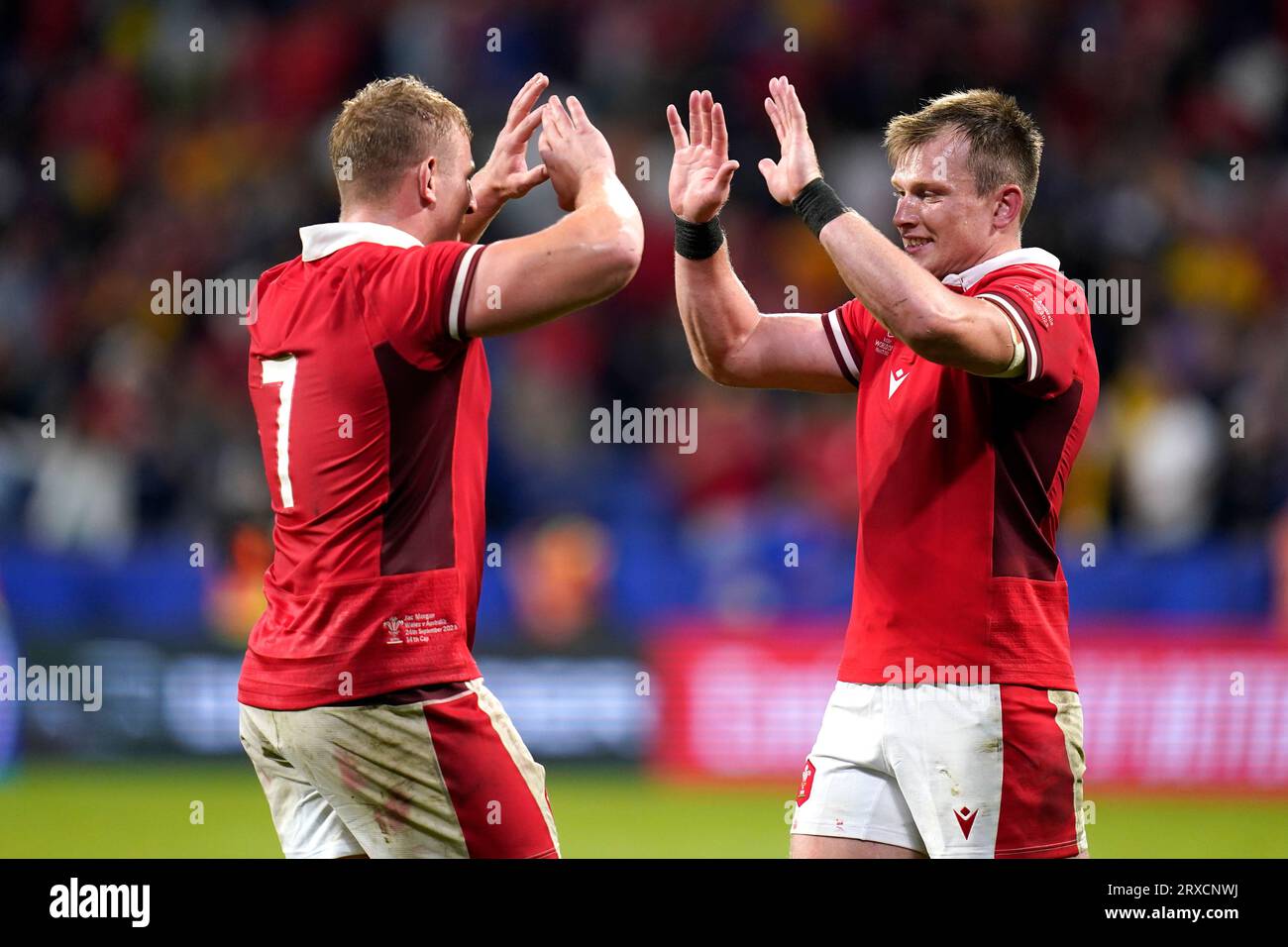 Wales' Jac Morgan (left) and Nick Tompkins celebrate following victory ...