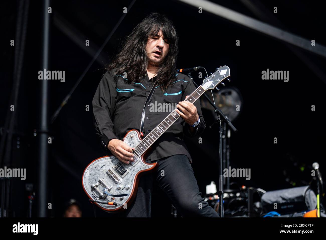 Ken Horne of The Bronx performs during Louder Than Life Music Festival ...