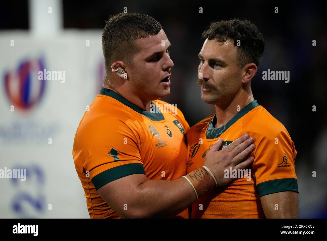 Australia's Nic White, right, and Australia's Blake Schoupp react after ...