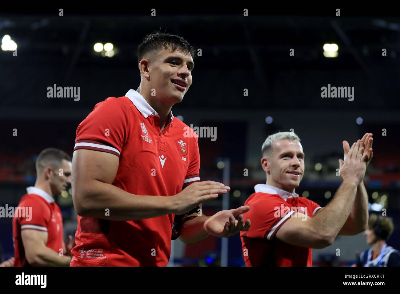 Wales' Dafydd Jenkins applauds supporters following the Rugby World Cup ... Wales' Dafydd Jenkins applauds supporters following the Rugby World Cup ...