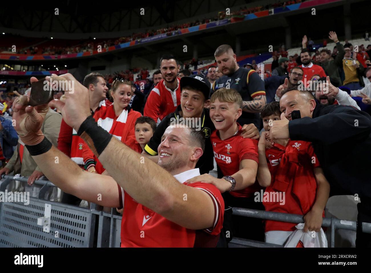 Wales players interacts with fans following the Rugby World Cup 2023 ...
