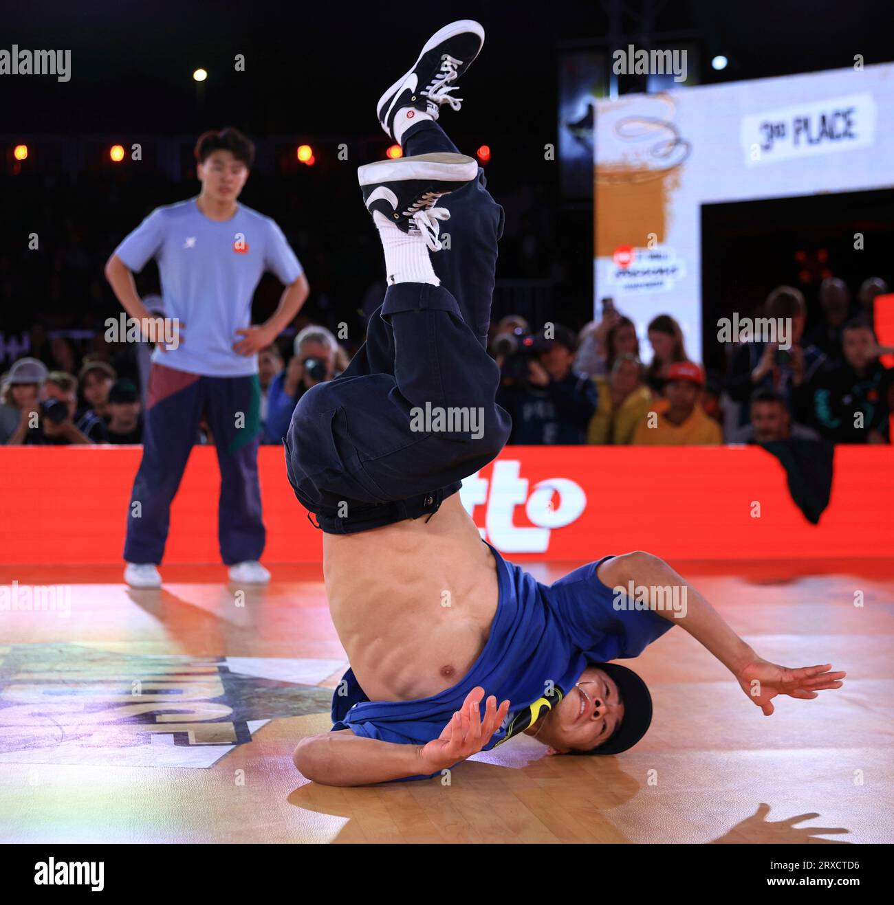 Shigeyuki Nakarai (Shigekix) of Japan performs during 1 on 1 B-boys 3rd ...