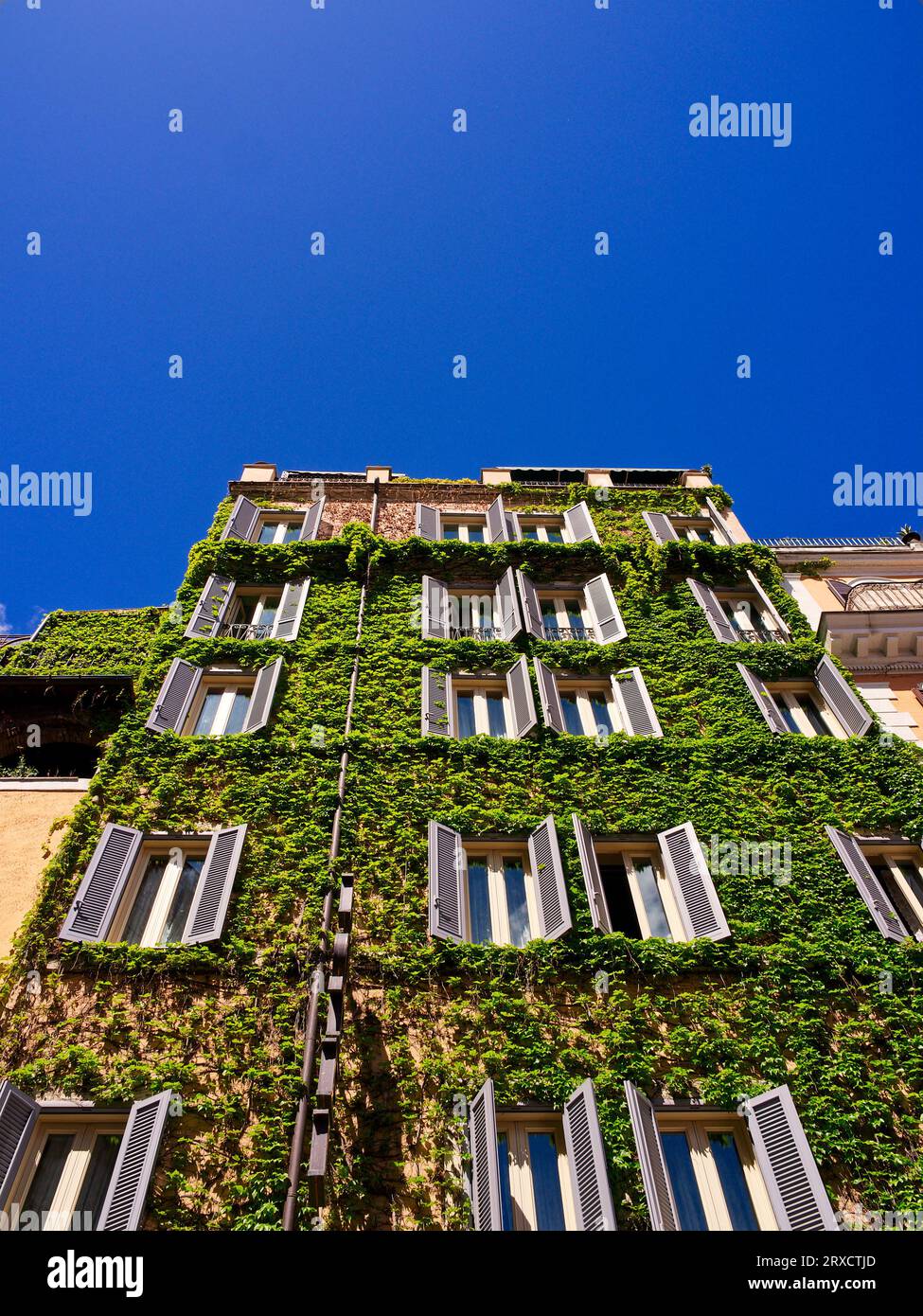 Building facades sustainability green plant and architecture in Rome ...