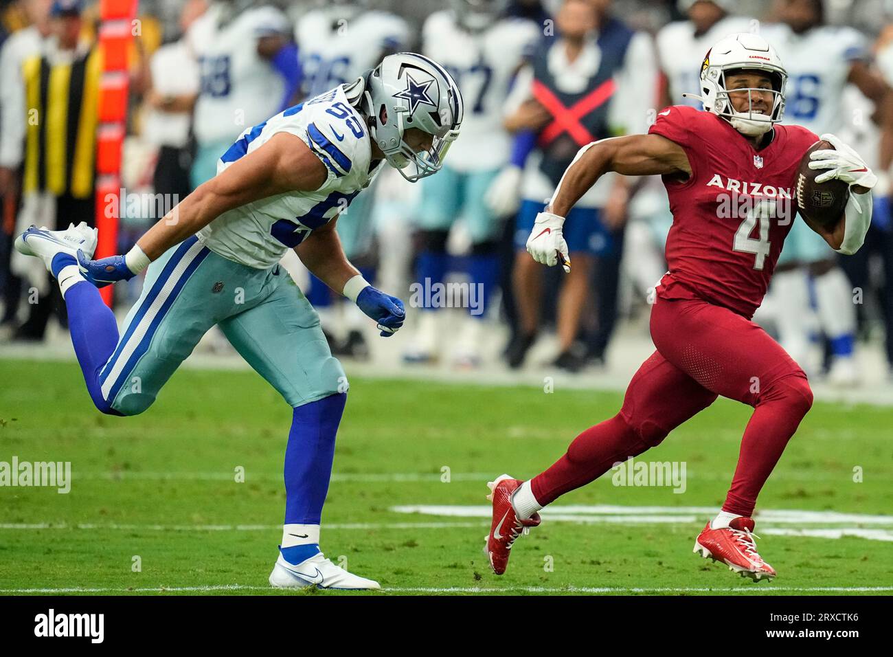 Arizona Cardinals wide receiver Rondale Moore (4) runs for a touchdown ...