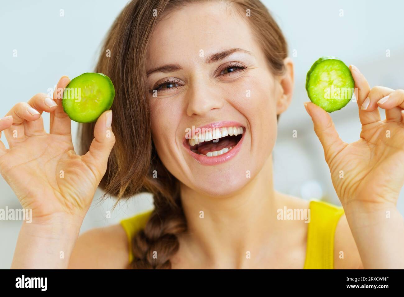 Cheerful cucumber hi-res stock photography and images - Alamy