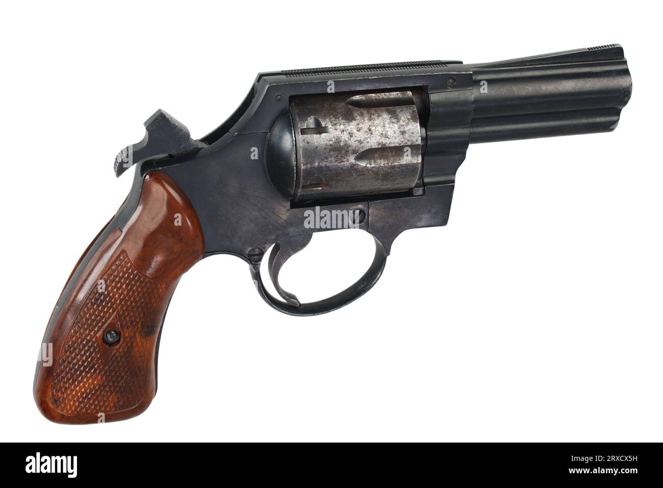 Revolver isolated on white background Stock Photo - Alamy