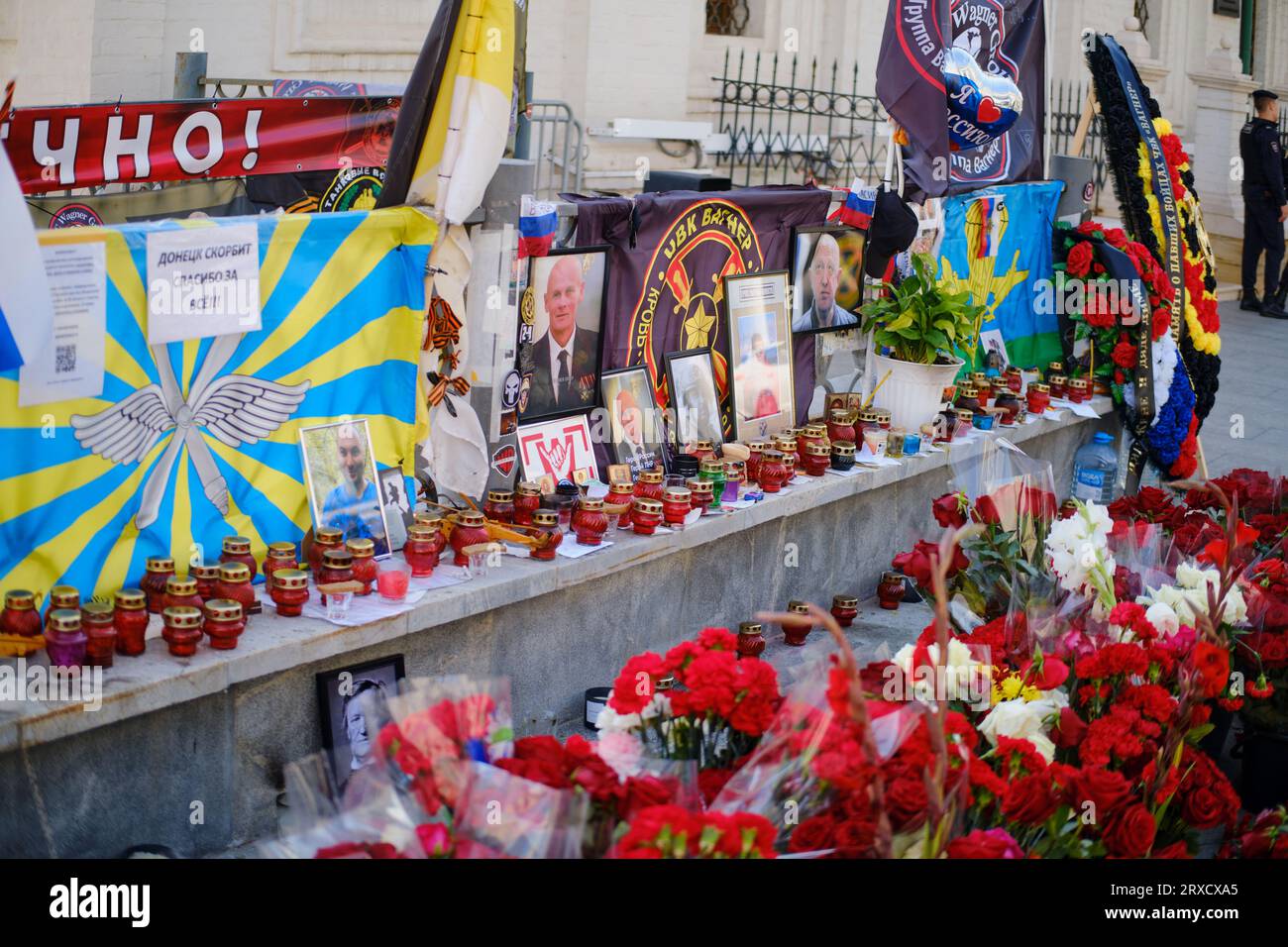 Spontaneous national memorial for the fallen soldiers of the Wagner ...