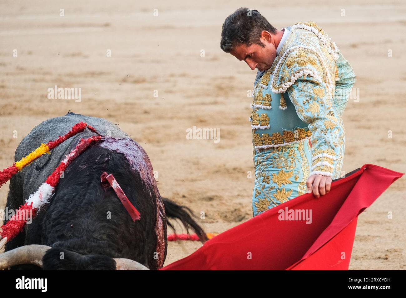 The bullfighter Serafín Marín during the bullfight of Corrida de Toros ...