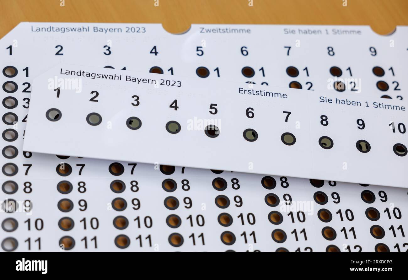 Nuremberg, Germany. 21st Sep, 2023. A voting template specially ...