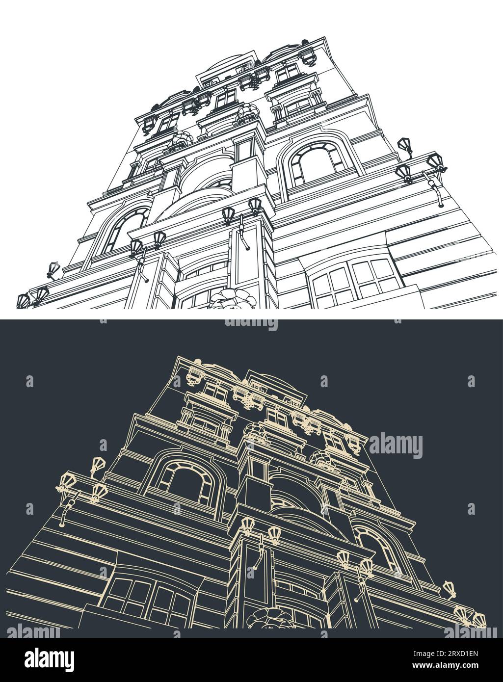 Stylized vector illustration of a Victorian building facade Stock Vector Image & Art - Alamy