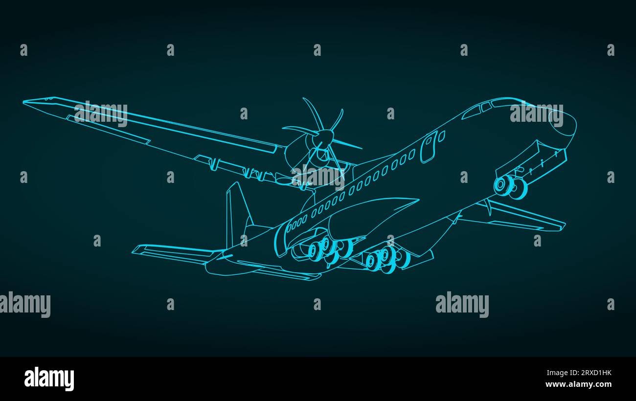 Military transport turboprop Stock Vector Images - Alamy