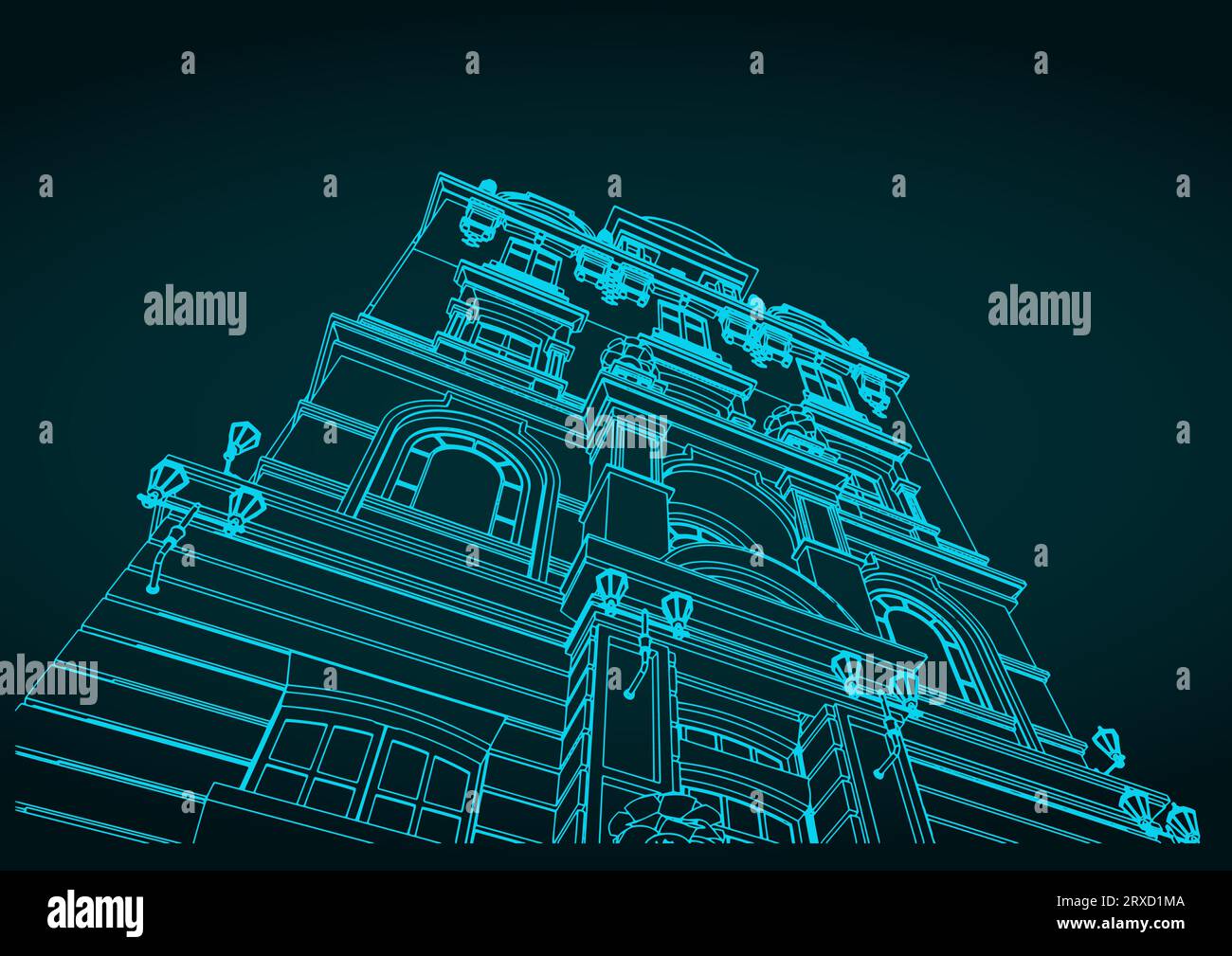 Stylized vector illustration of a Victorian building facade Stock Vector Image & Art - Alamy