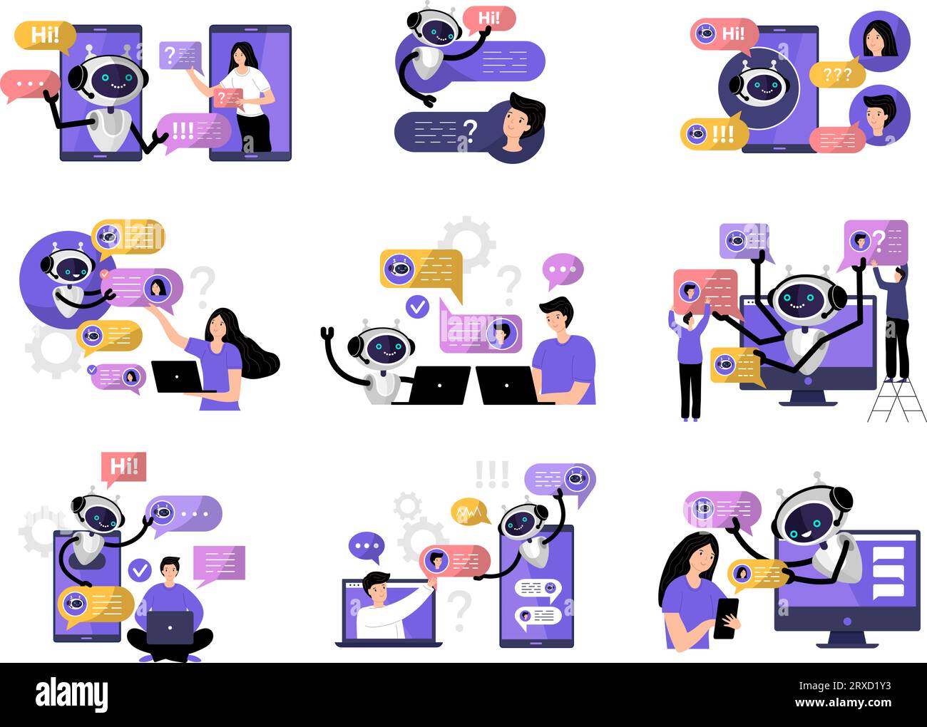 Chatbot. Smart connection with people and home androids chatbots ...