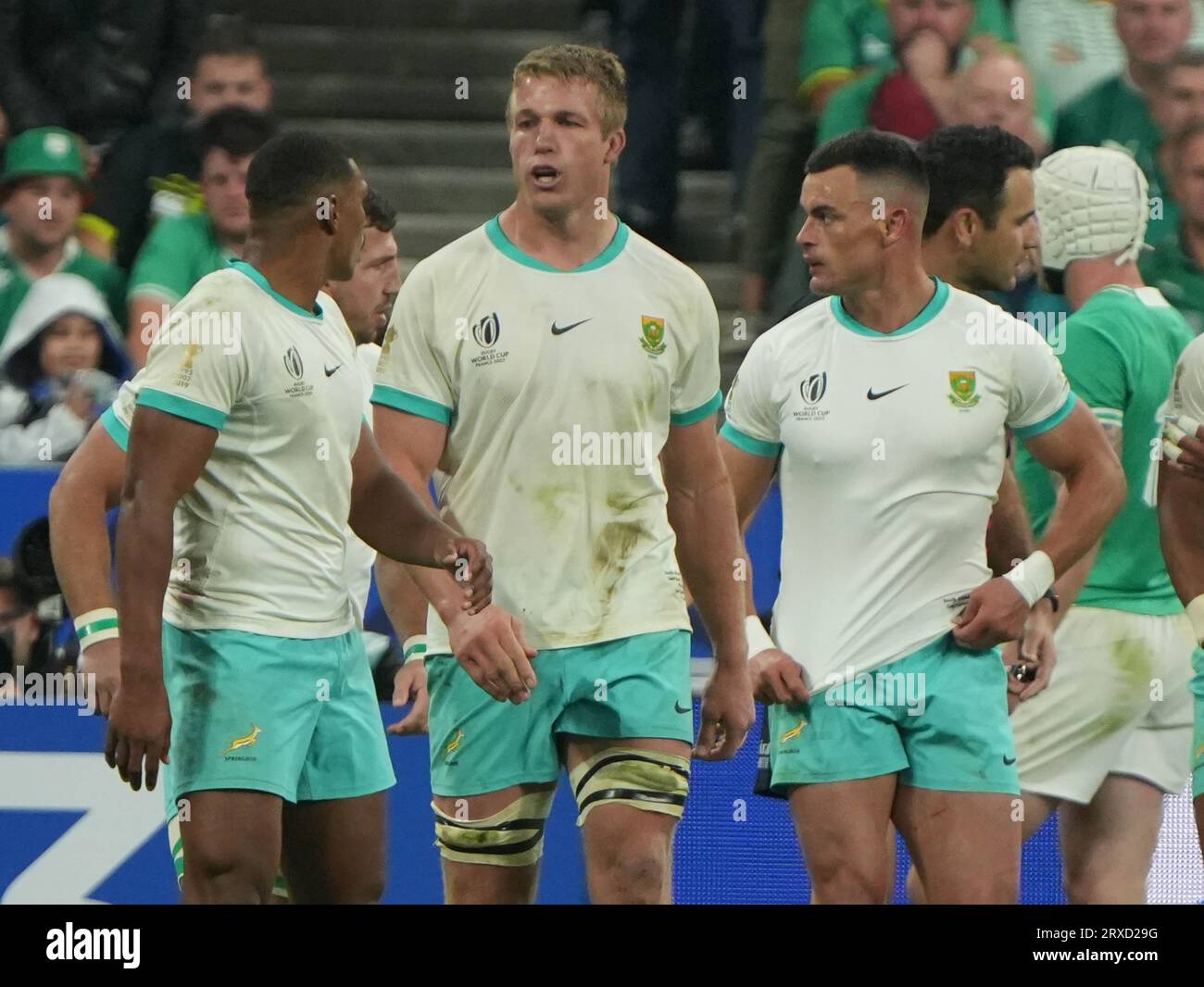 Damian WILLEMSE , Pieter-Steph DU TOIT and RG SNYMAN of South Africa ...