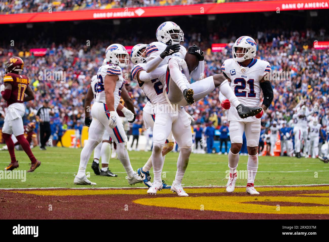 Buffalo Bills cornerback Tre'Davious White (27) celebrates an ...