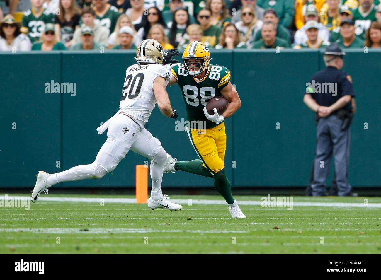 Green Bay, Wisconsin, USA. 24th Sep, 2023. Green Bay Packers tight end ...