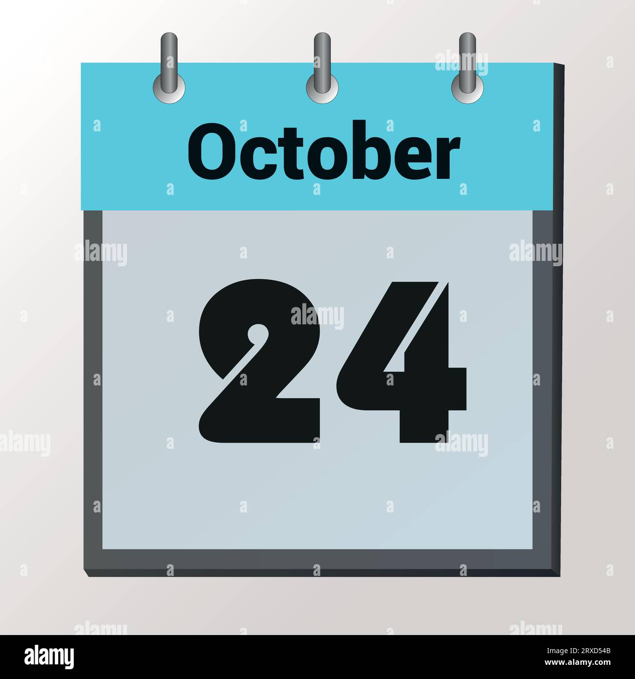 day on the calendar, vector image format, October 24 Stock Vector Image ...