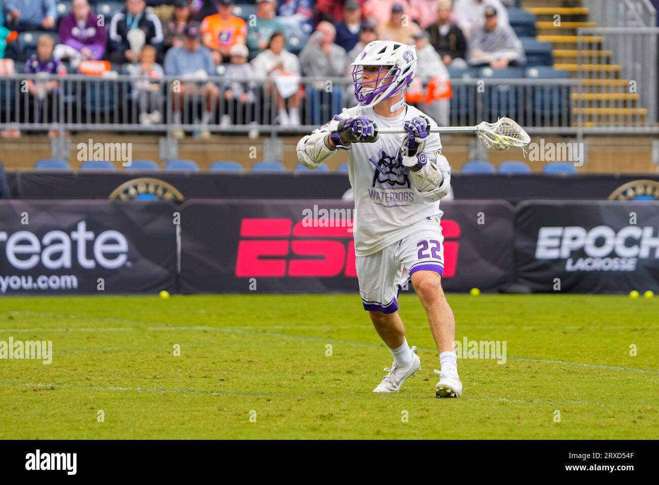 CHESTER, PA - SEPTEMBER 24: Waterdogs Attack Michael Sowers (22) passes ...