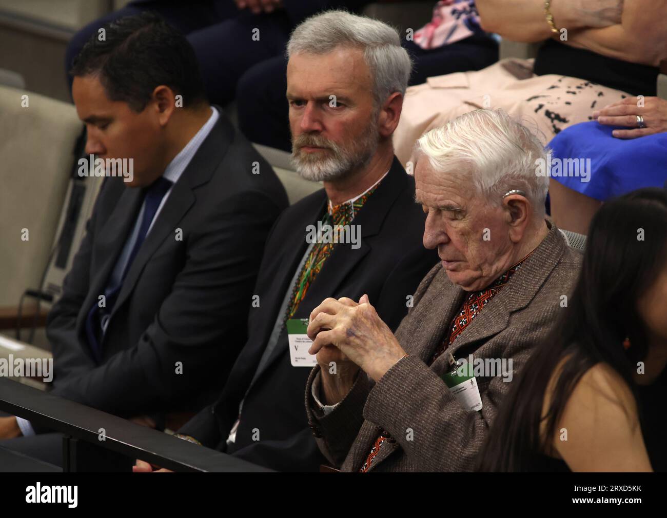 Ottawa, Canada. 22nd Sep, 2023. Yaroslav Hunka, right, waits for the ...