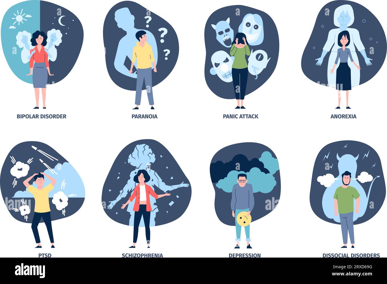 Psychological disorders Stock Vector Images - Alamy