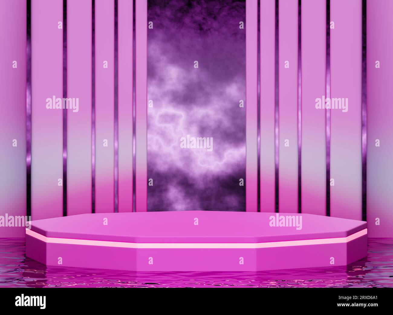 3d pink podium circle podium.3D realistic background, glowing pink ...