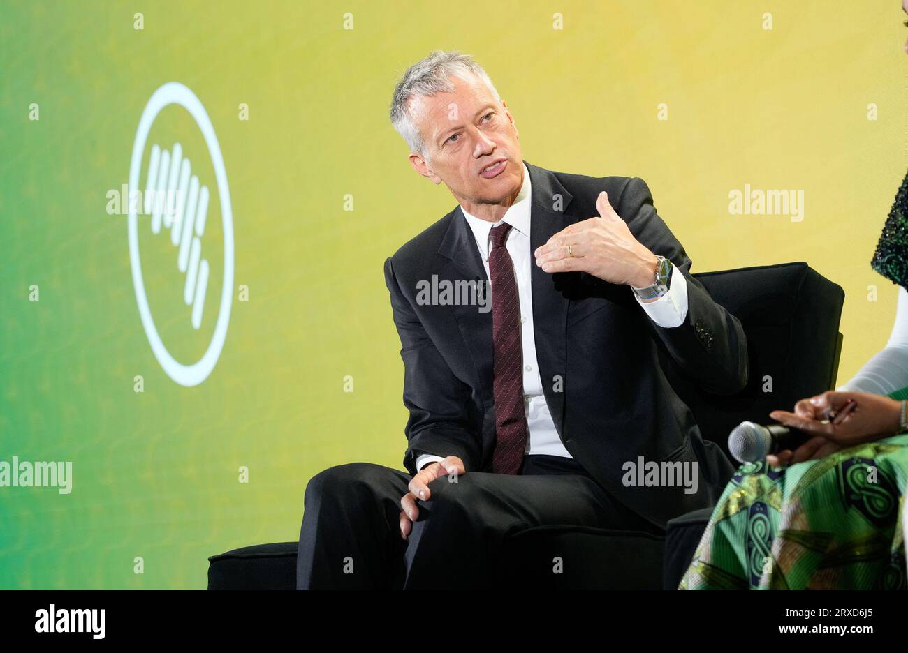 New York, New York, USA 21-22 Sept 2023 James Quincey during the 2023 UNSTOPPABLE AFRICA ...