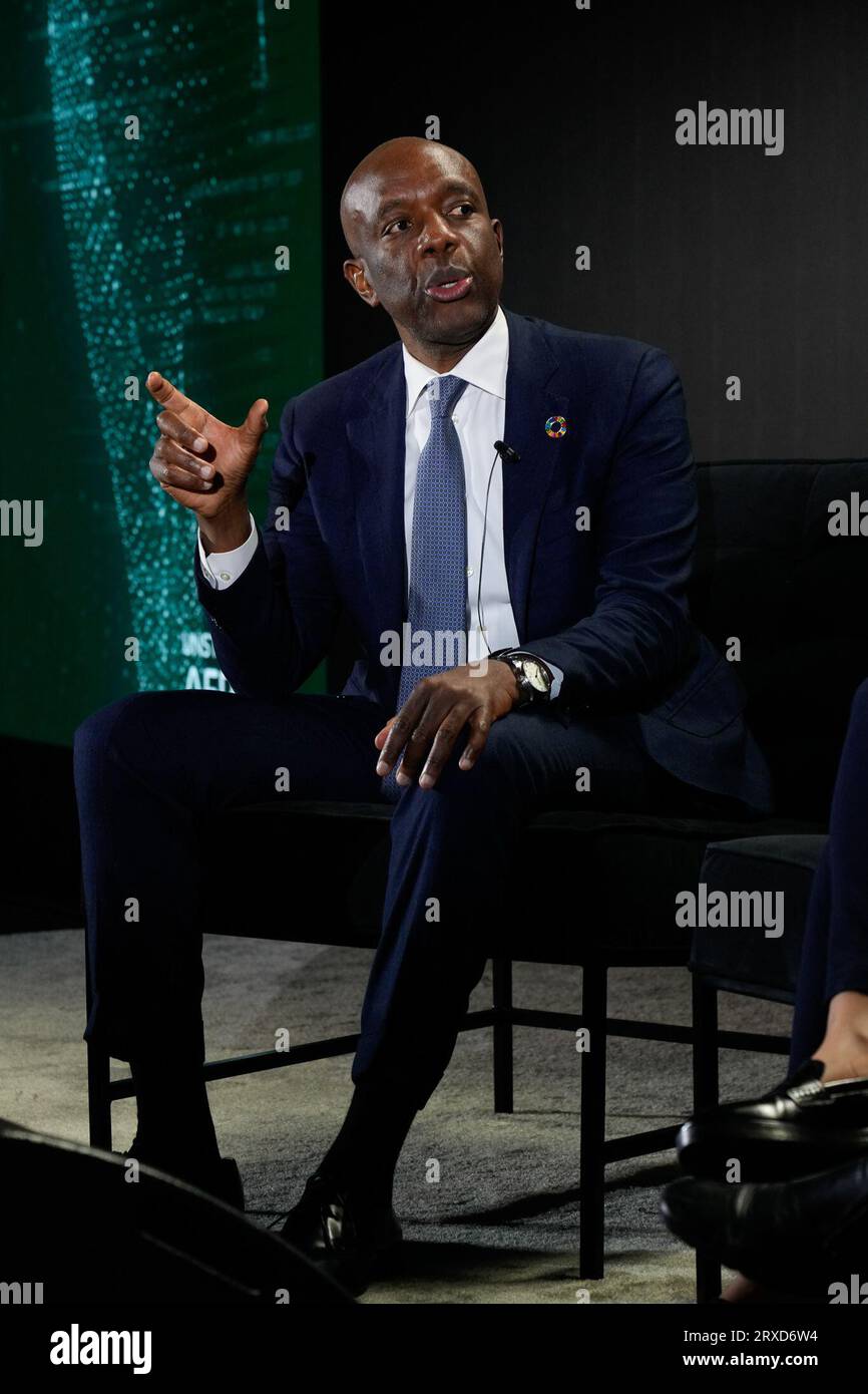 New York, New York, USA. , . James Manyika during the 2023 UNSTOPPABLE ...