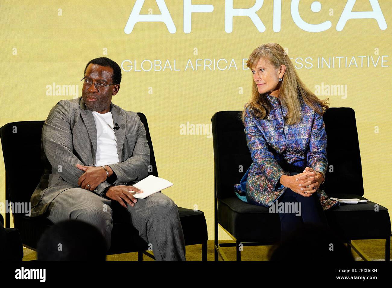 New York, New York, USA. , . Tshepo Mahloele, Jacqueline Novogratz ...