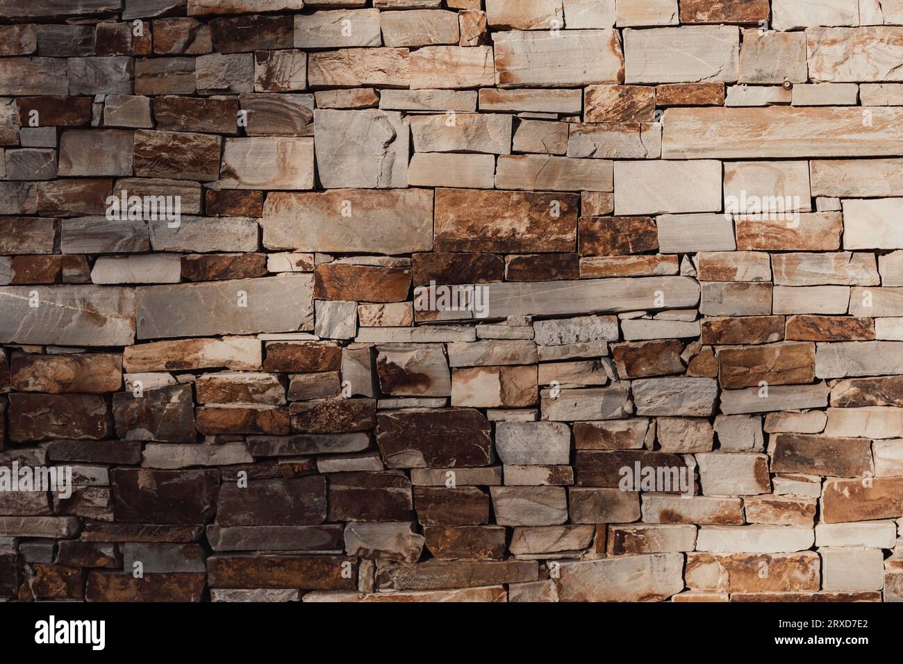 Texture stone brick background toned beige color Stock Photo - Alamy
