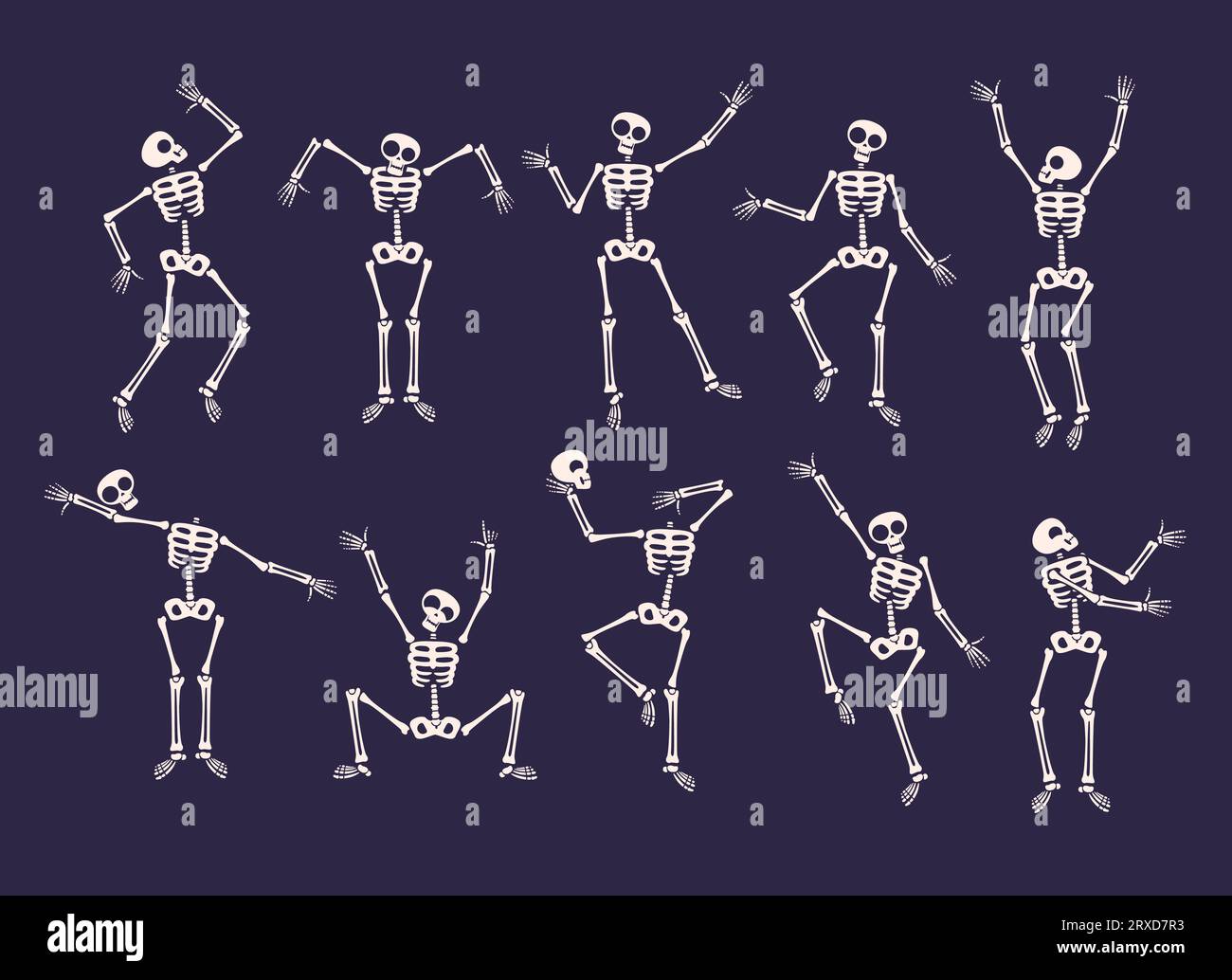 Dancing skeletons. Jump dance human skeleton funny death band, cute ...
