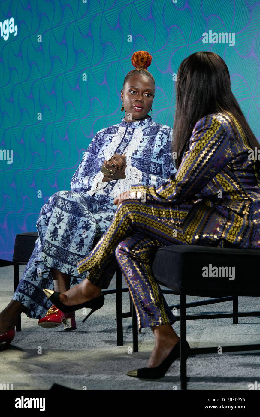 New York, New York, USA. , . Caroline Wanga, Folly Bah Thibault during ...