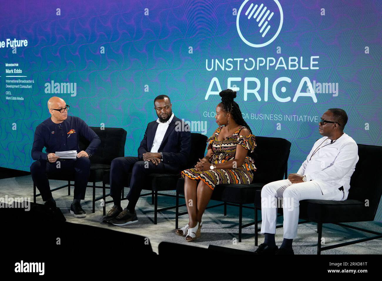 New York, New York, USA. , . Mark Eddo, H.E. Bosun Tijani, Christine ...