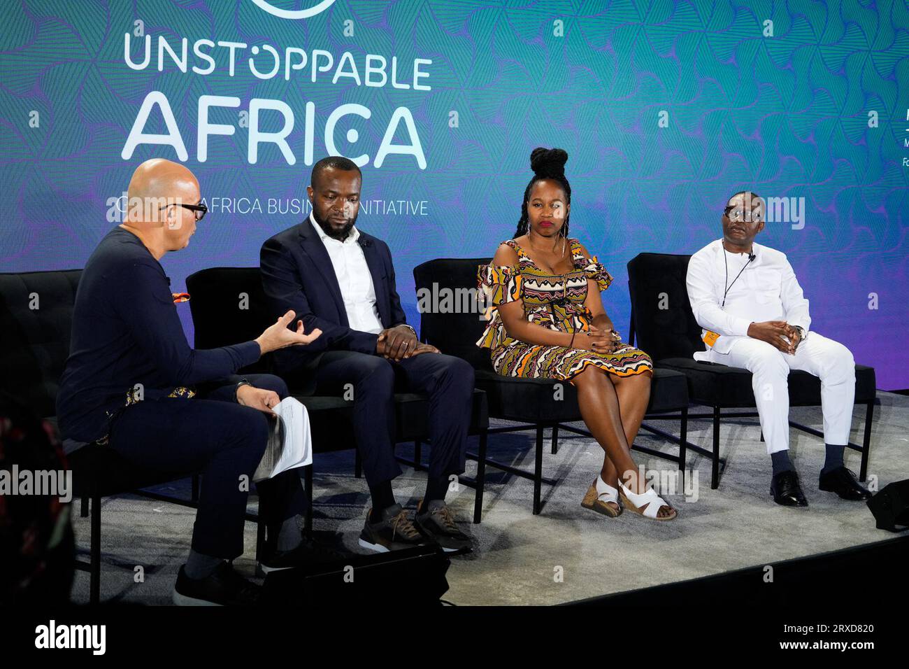 New York, New York, USA. , . Mark Eddo, H.E. Bosun Tijani, Christine ...