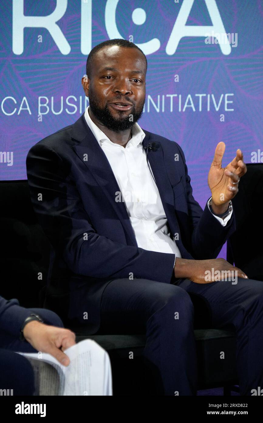 New York, New York, USA. , . H.E. Bosun Tijani during the 2023 ...