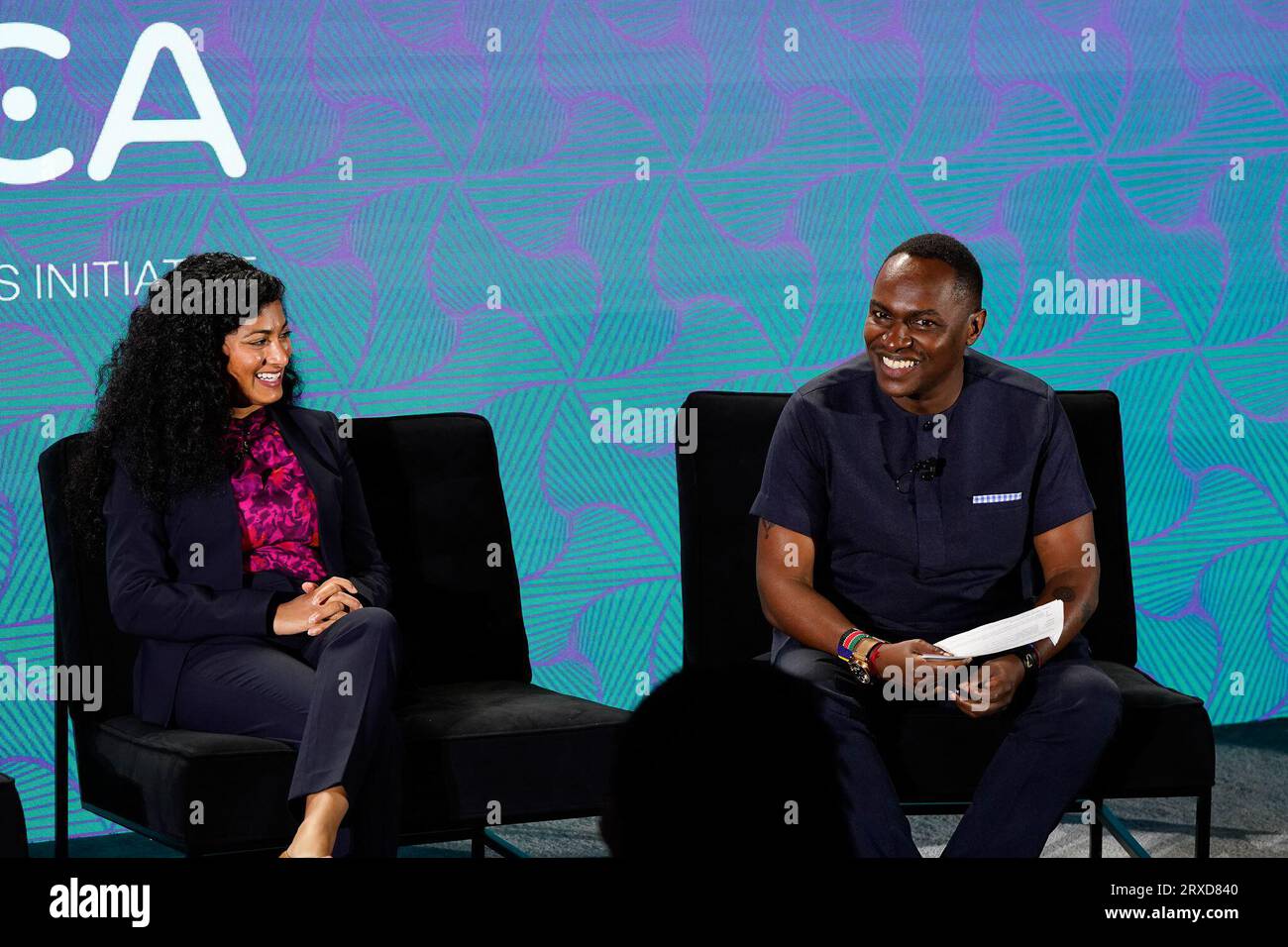 New York, New York, USA. , . Joy Basu, Charles Murito during the 2023 ...