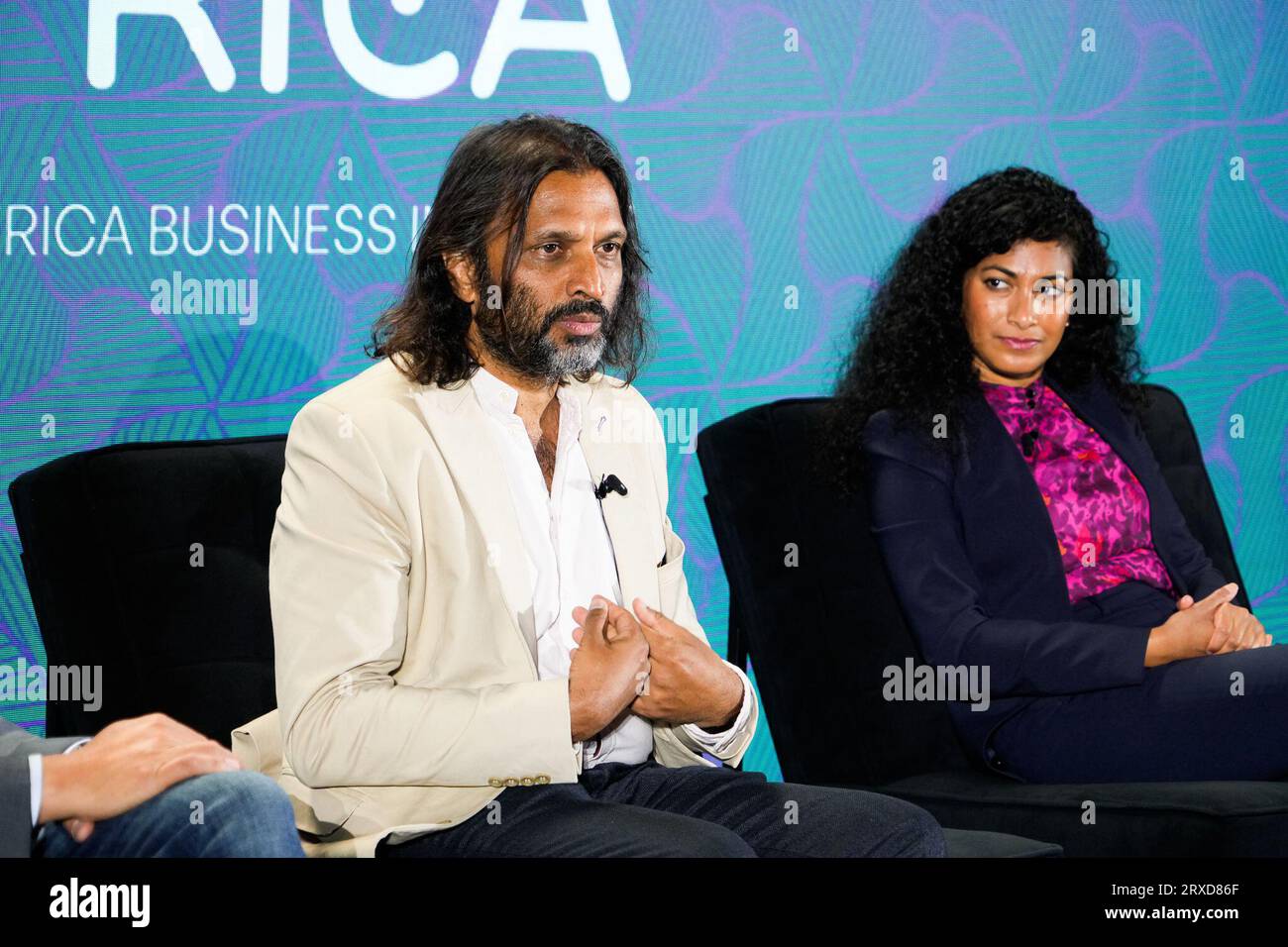 New York, New York, USA. , . Nirraj Varia, Joy Basu during the 2023 ...