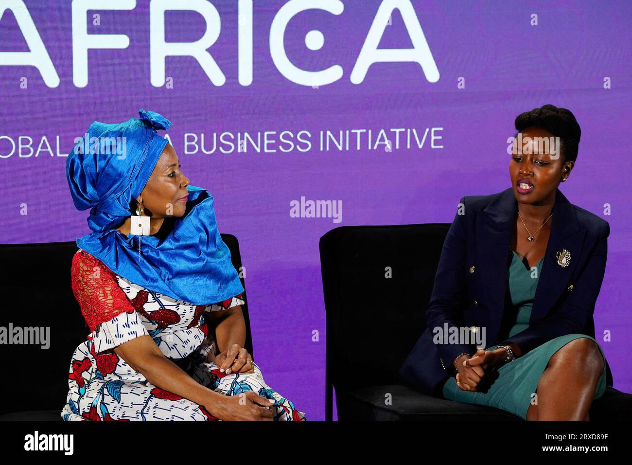 New York, New York, USA. , . Ahunna Eziakonwa, H.E. Ingabire during the ...