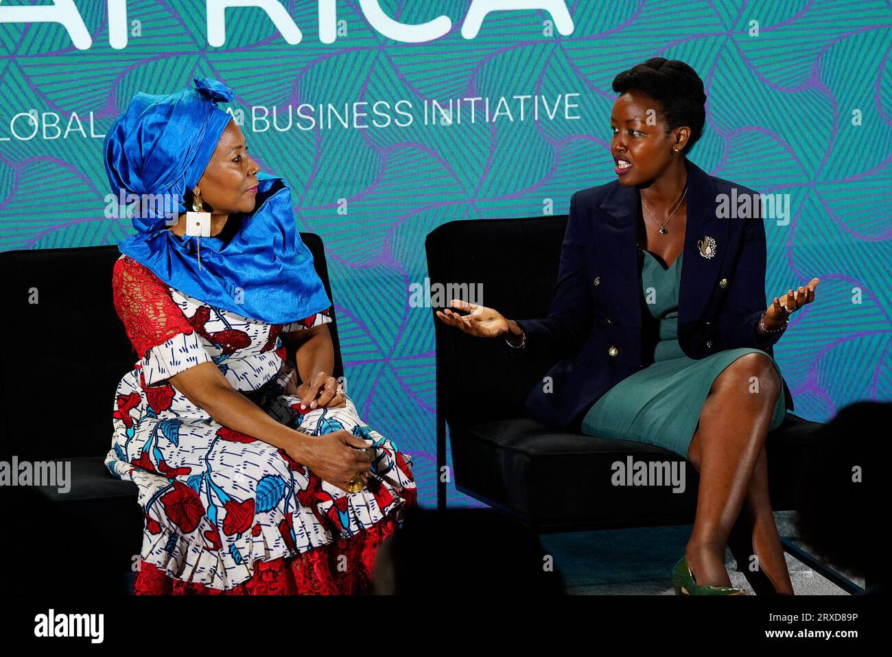 New York, New York, USA. , . Ahunna Eziakonwa, H.E. Ingabire during the ...